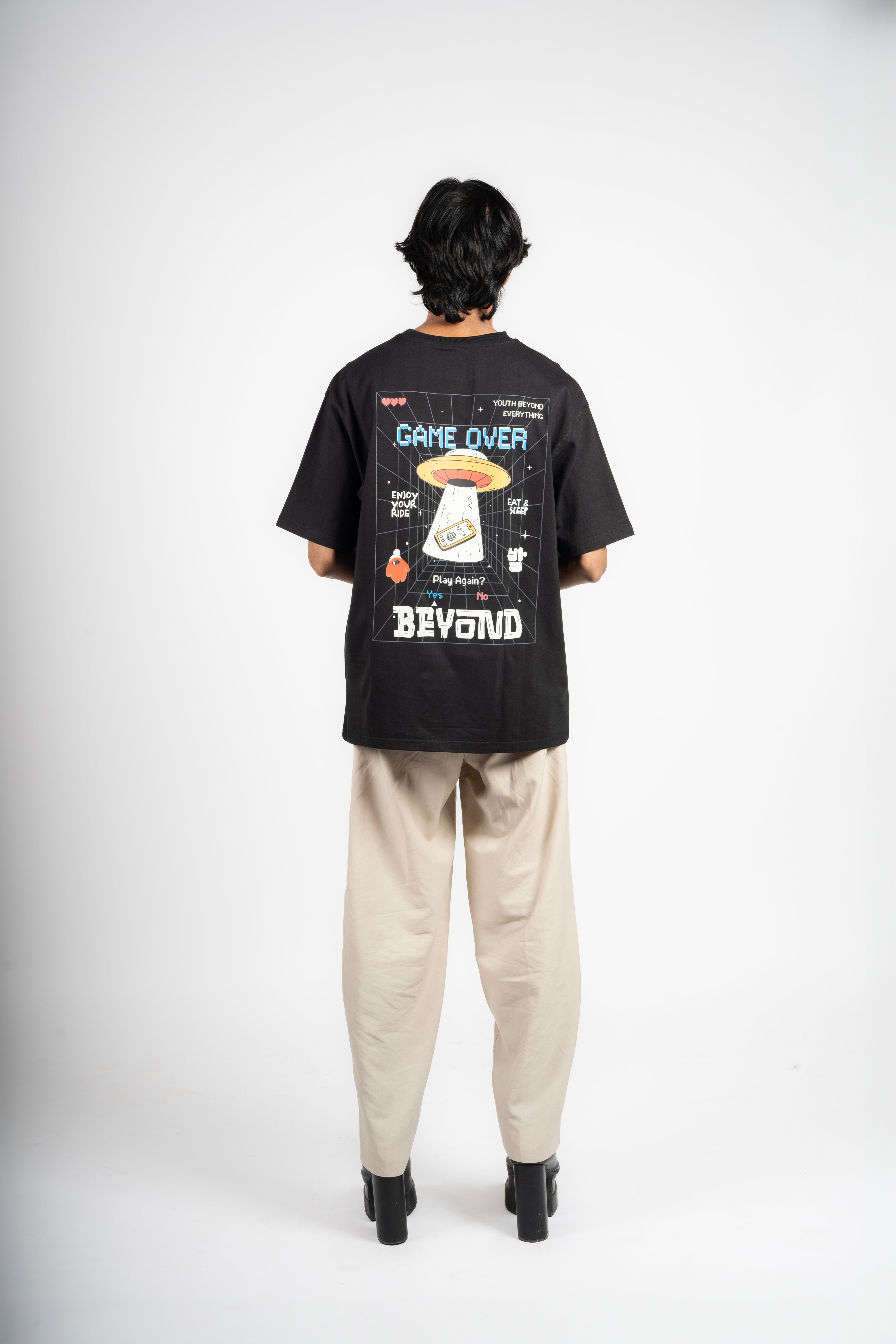 GAME OVER UNISEX OVERSIZED T-SHIRT – YBE Clothing